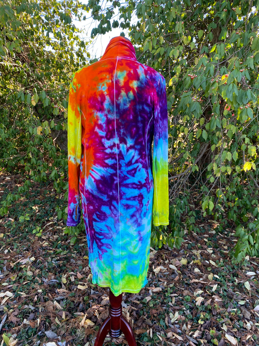 Extra Long Bamboo Duster Cardigan - Technicolor Rainbow - Sizes S - XL ...
